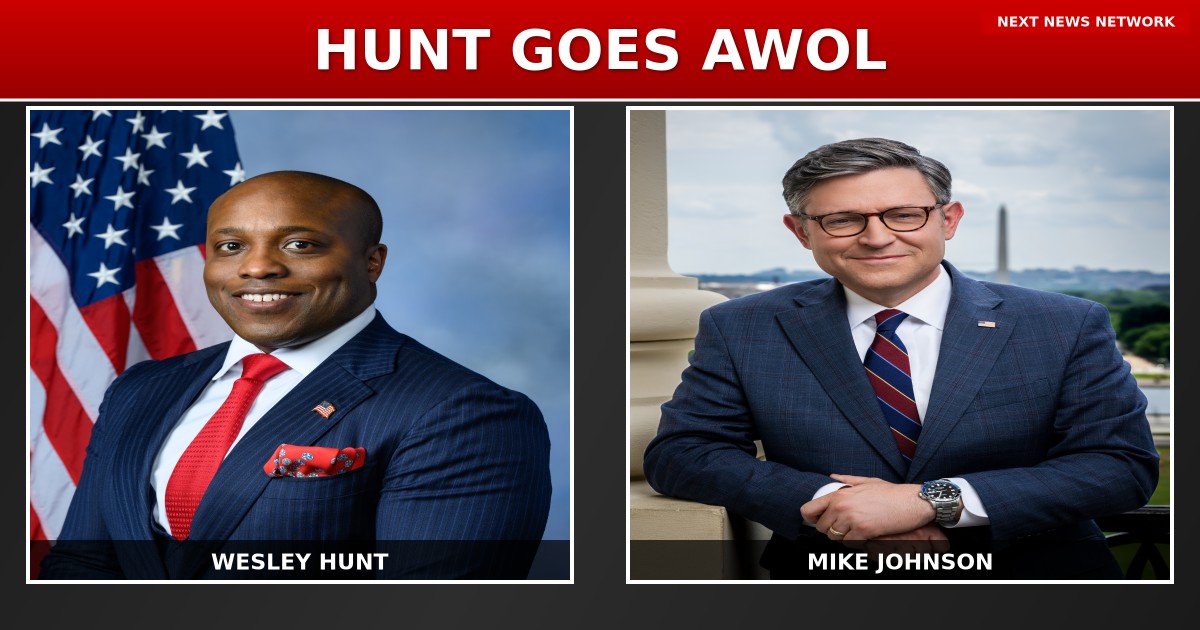 AWOL: Texas Republican WESLEY HUNT Forced Back to DC After Missing ...