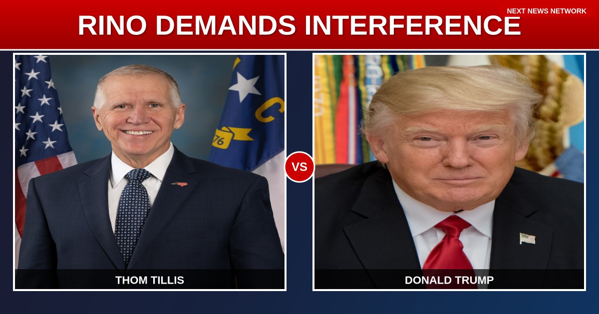RINO ALERT: Tillis Demands Trump Interfere with DOJ to Save Fed Cronies ...